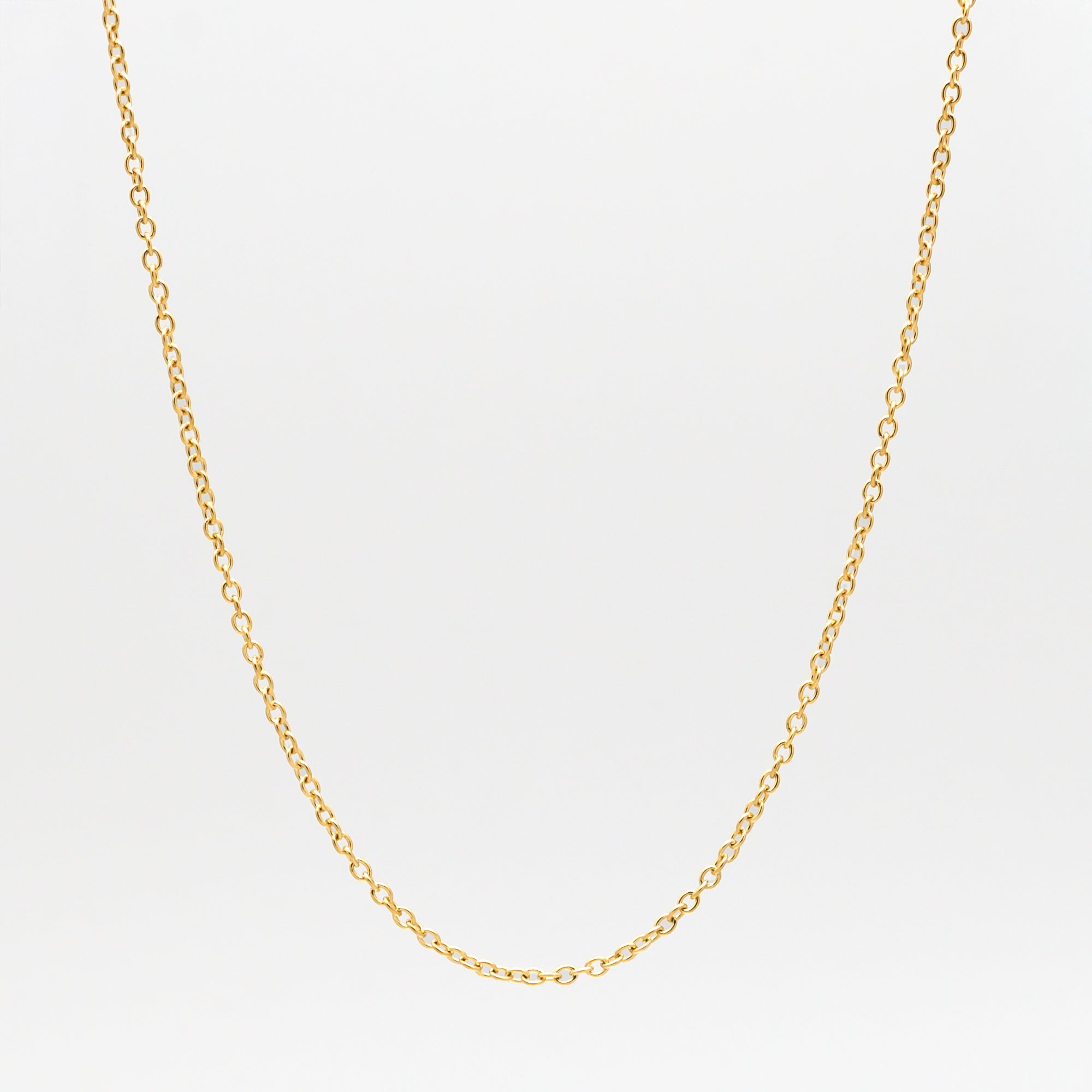 Dainty Cable Chain Necklace 2mm In Gold - Non Tarnish