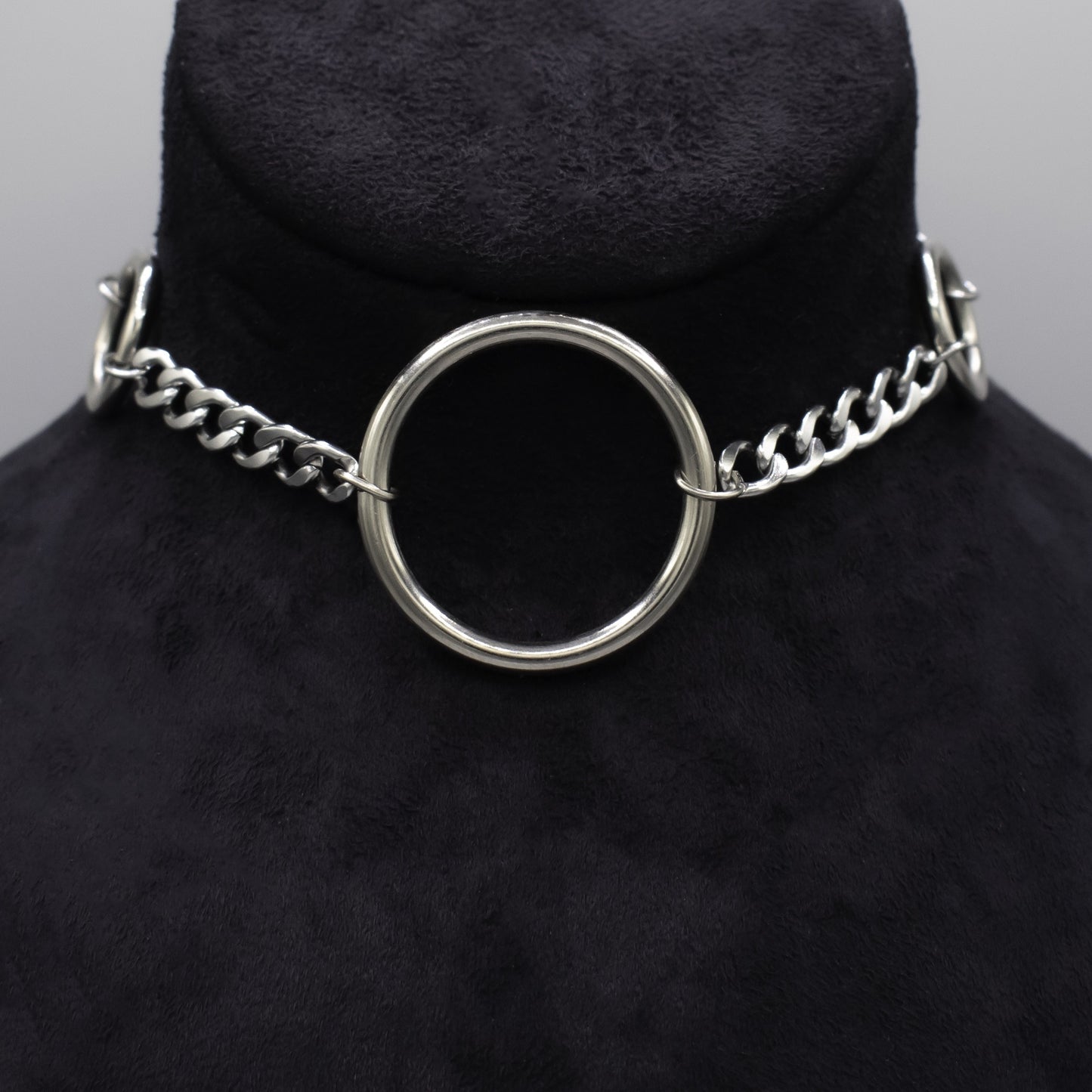 Stainless Steel Triple O Ring Cuban Choker Collar – Chokers.co.uk