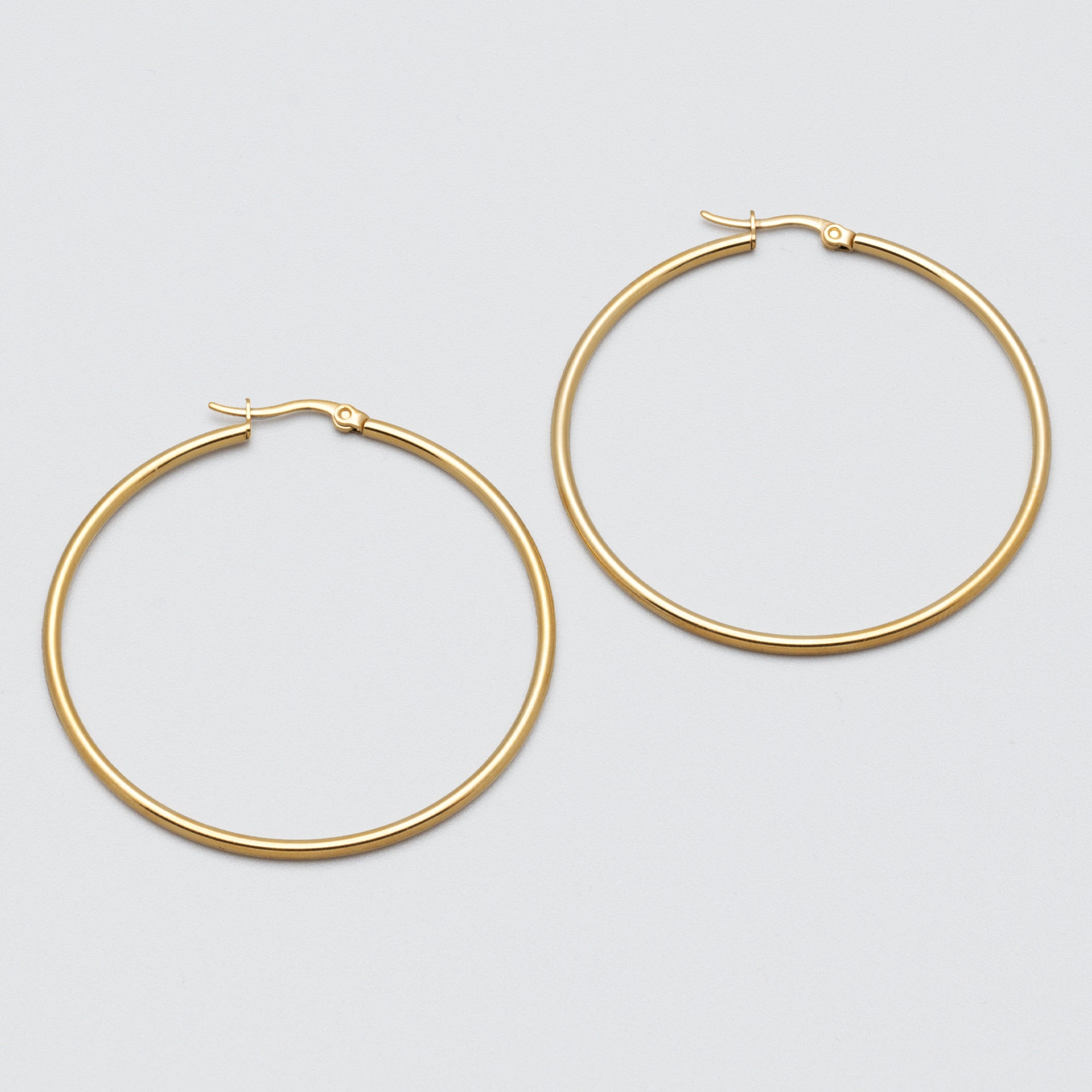 Extra Large Gold Hoop Earrings 55mm | Gothic Earrings