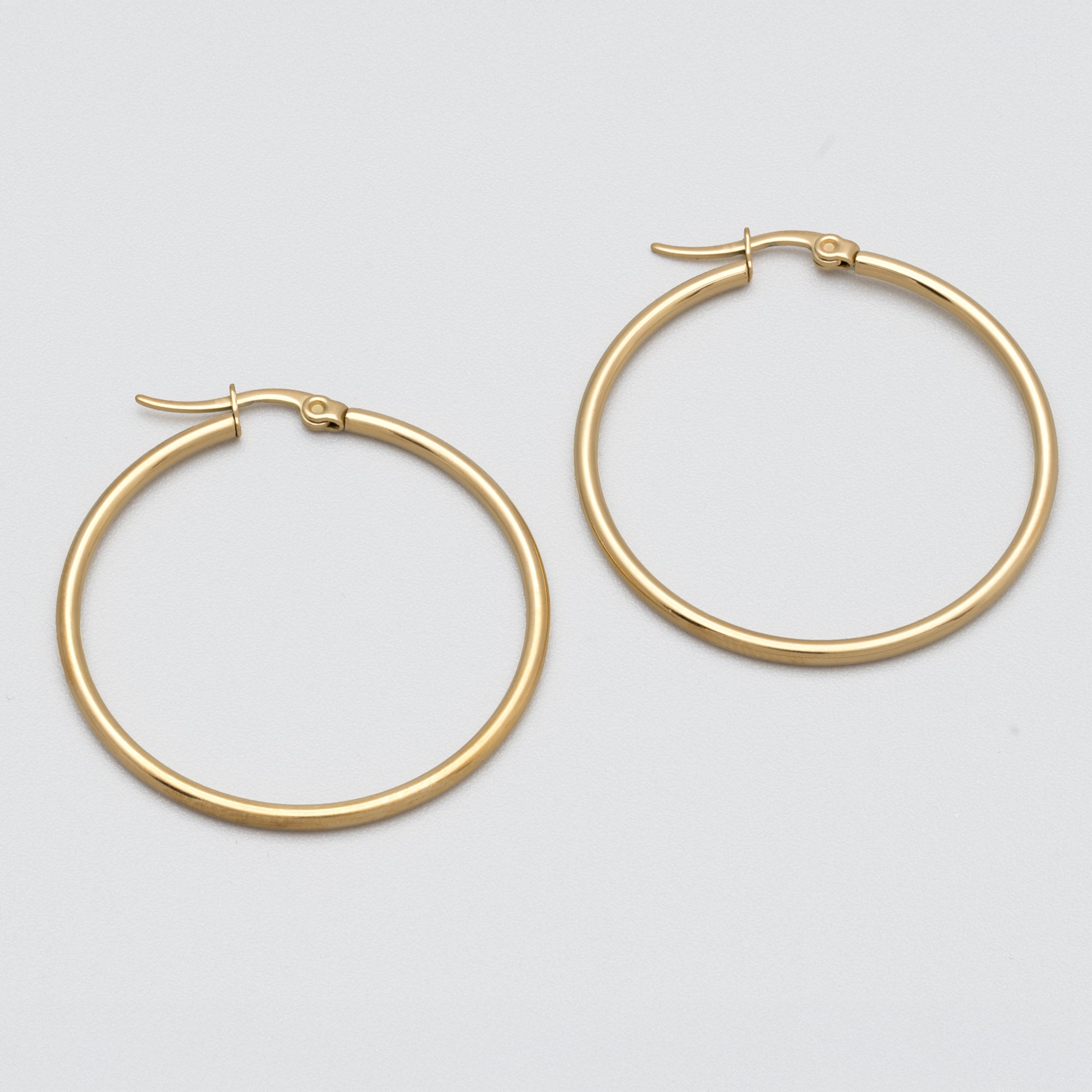 Large Gold Hoop Earrings 40mm | Gothic Earrings